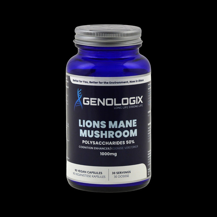 Genologix - Lions Mane Mushroom 1000mg (30 servings x 90 capsules) [L3 ...