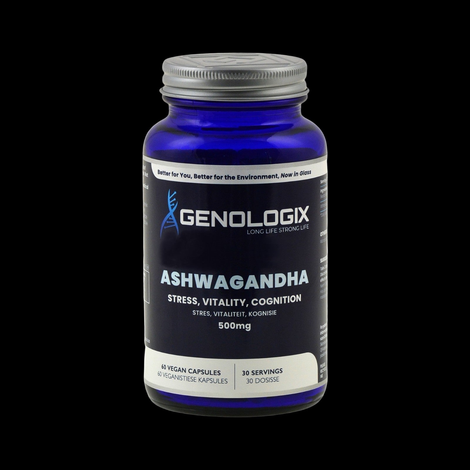 Genologix - Ashwagandha 500mg (30 servings x 60 capsules) [L3] – FitFoodz